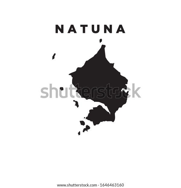 Vektor Stok Natuna Island Map Silhouette Vector (Tanpa Royalti ...