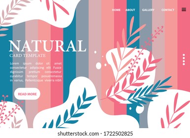 Natural Card Template Collection Vector Illustration Stock Vector ...