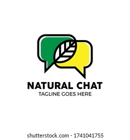Natural Chat Logo Vector Illustration Stock Vector (Royalty Free ...