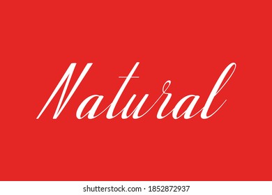 Natural Cursive Typography White Color Text Stock Vector (Royalty Free ...