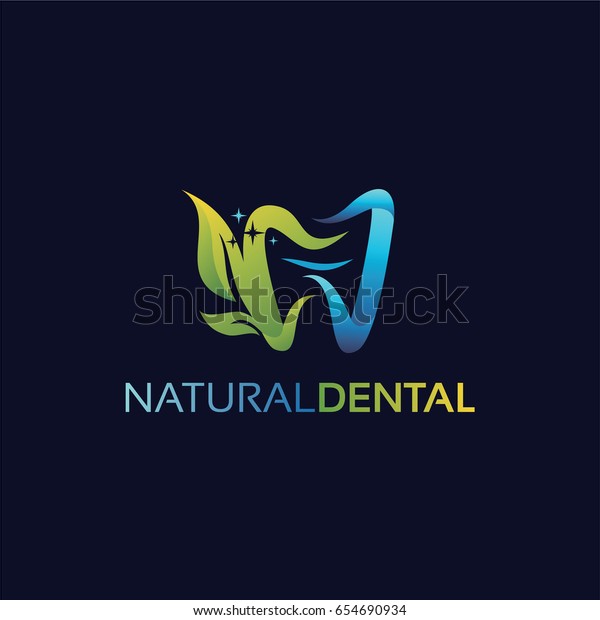 Natural Dental Logo Template Design Stock Vector (Royalty Free ...