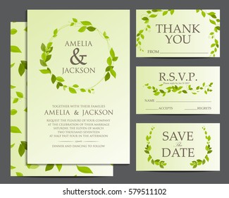 Natural Design Wedding Card Rustic Style 스톡 벡터(로열티 프리) 579511102 ...