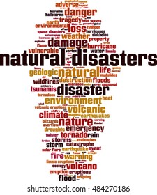 Natural Disasters Word Cloud Concept Vector: vetor stock (livre de ...
