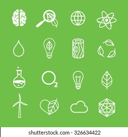 Natural Environment Science Outline Drawing White Stock Vector (Royalty ...