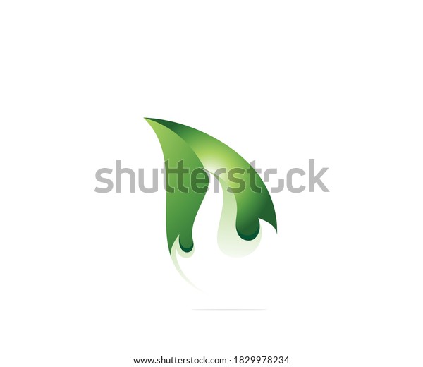 Natural Fire Logo Design Template Stock Vector (Royalty Free) 1829978234