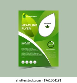 Natural Flyer Design Template Save Nature Stock Vector (Royalty Free ...