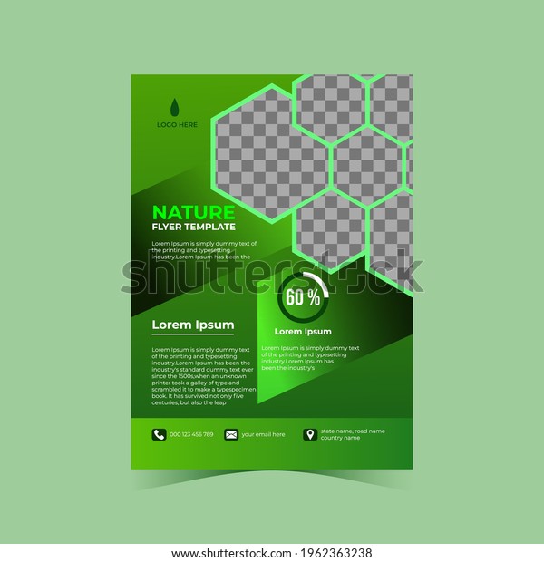 Natural Flyer Template Nature Flyer Design Stock Vector (Royalty Free ...