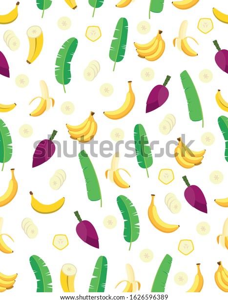 Natural Fruits Pattern Design Template Allover Stock Vector (Royalty ...