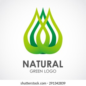 Natural Green Logo Element Design Vector Stock Vector (Royalty Free ...