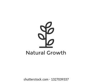 Natural Growth Logo Vector Stock Vector (Royalty Free) 1327039337