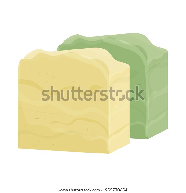 Natural Handmade Vector Soap Bar Cartoon Stock Vector (Royalty Free ...