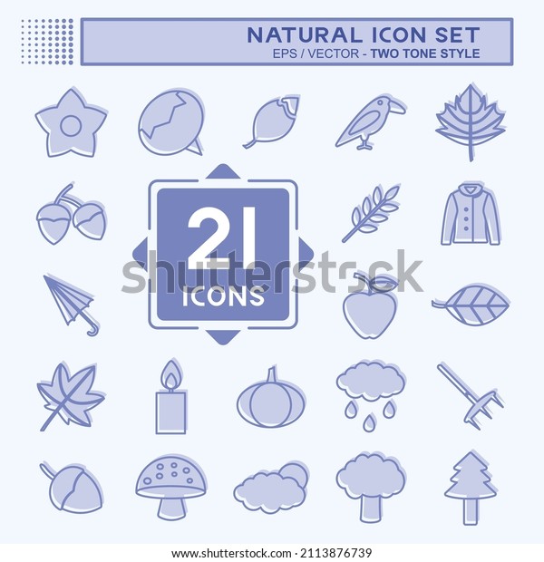 Natural Icon Set Icon Trendy Two Stock Vector (Royalty Free) 2113876739 ...