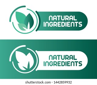Natural Ingredients Logo Concept Template Natural Stock Vector (Royalty ...