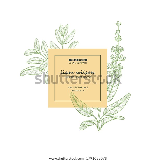 Natural Label Design Vector Brand Identity 库存矢量图（免版税）1791035078 ...
