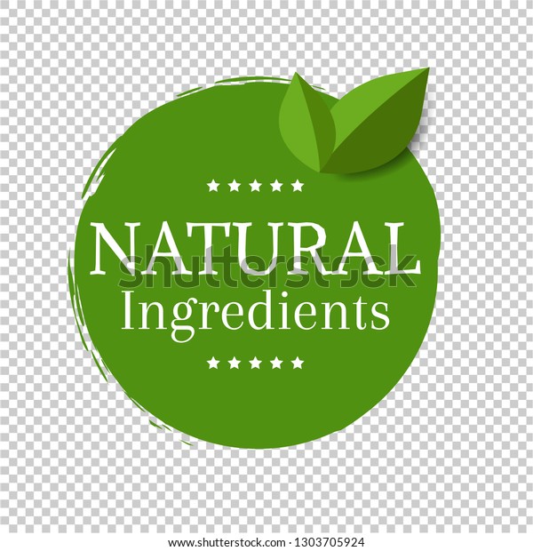 Natural Label Isolated Transparent Background Vector Stock Vector ...