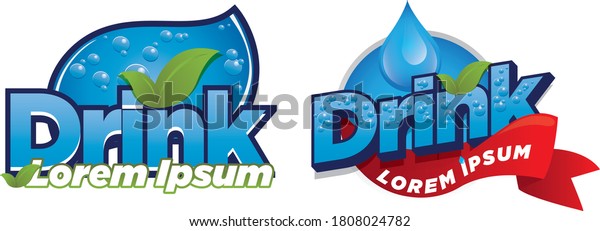 Natural Mountain Spring Water Logo Design Stock Vector (Royalty Free ...