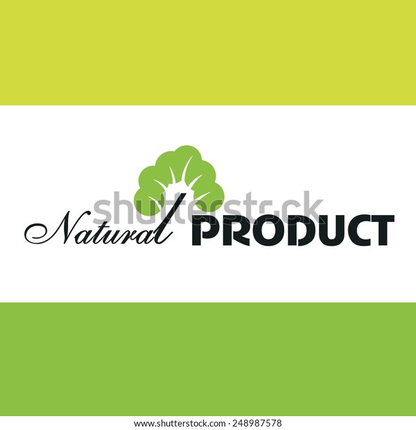 Natural Product Background Concept Green Color Stock Vector (Royalty ...