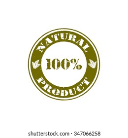 Natural Product Label Vector Illustration Stock Vector (Royalty Free ...