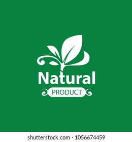 Natural Product Logo Design Vector Template Stock Vector (Royalty Free ...