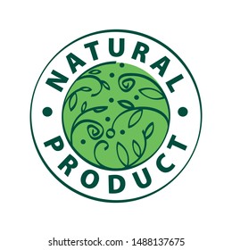 Natural Product Logo Design Vector Template Stock Vector (Royalty Free ...