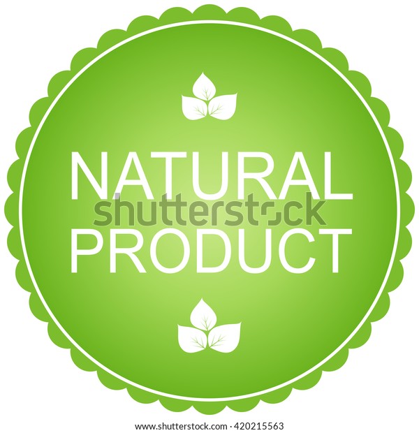 Natural Product Sign Vector Image Green: เวกเตอร์สต็อก (ปลอดค่า ...
