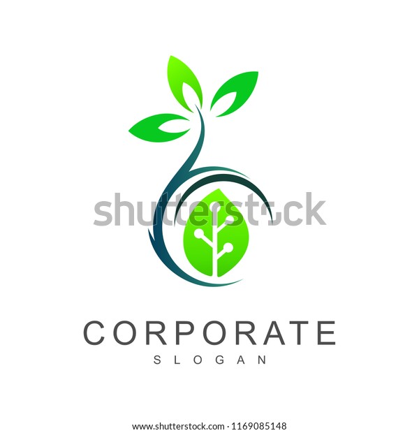 Natural Science Technology Logo Stock Vector (Royalty Free) 1169085148 ...