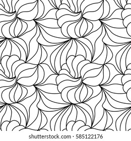 Natural Seamless Calming Pattern Handdrawn Curved: vector de stock ...