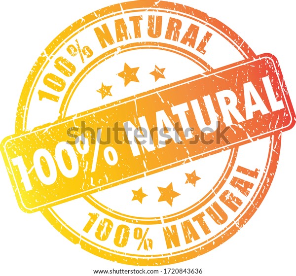 Natural Stamp Vector Illustration White Background Stock Vector ...