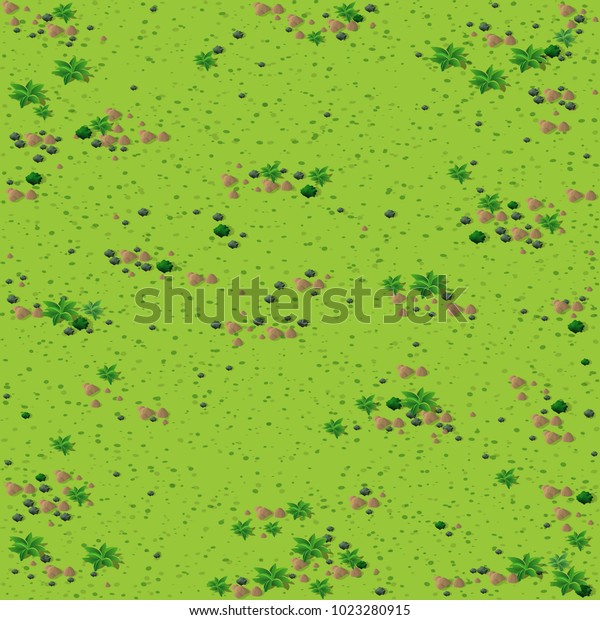 Natural Top View Landscape Forest Bushes Stock Vector (Royalty Free ...