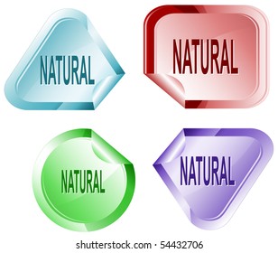 Natural Vector Sticker Stock Vector (Royalty Free) 54432706 | Shutterstock