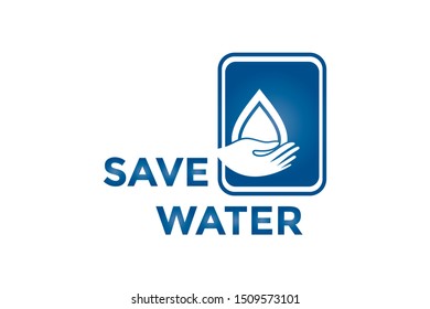 Natural Water Drop Logo Water Saving Stock Vector (Royalty Free ...