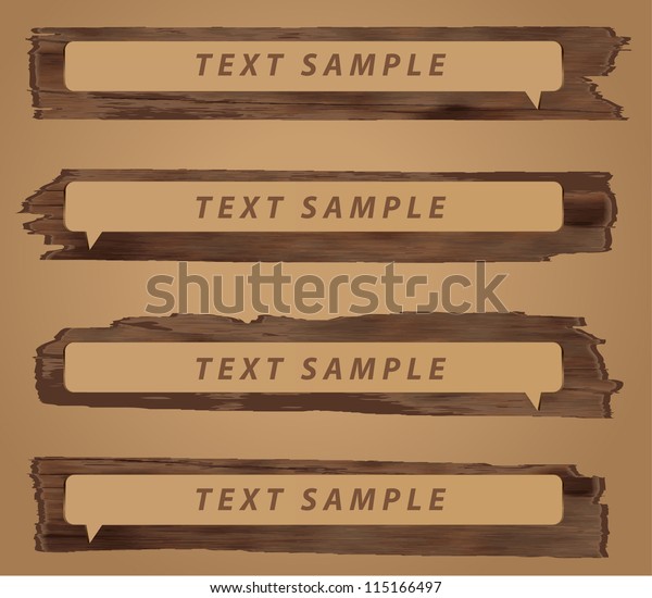 Natural Wood Texture Speech Bubbles Vector Stock Vector (Royalty Free ...