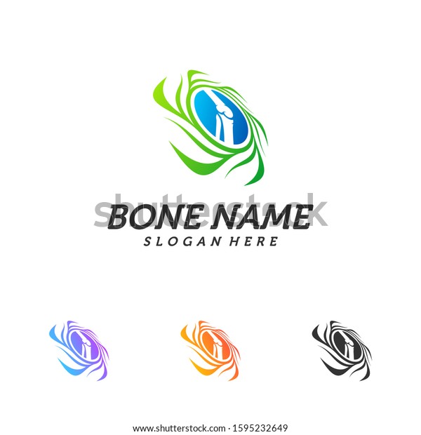 Nature Bone Logo Design Template Concept Stock Vector (Royalty Free ...