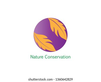 Nature Conservation Logo Earth Green Leaf Stock Vector (Royalty Free ...