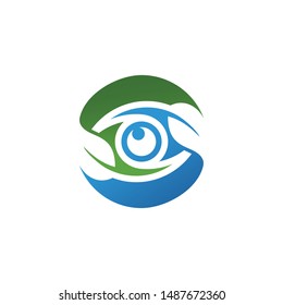 Nature Eye Logo Design Idea Vision Stock Vector (Royalty Free) 1487672360