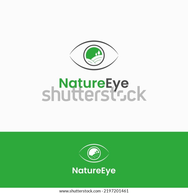 Nature Eye Logo Icon Template Farm Stock Vector (Royalty Free ...