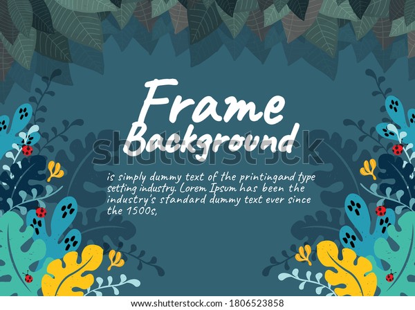 Nature Frame Background Concept Illustration Vector Stock Vector ...
