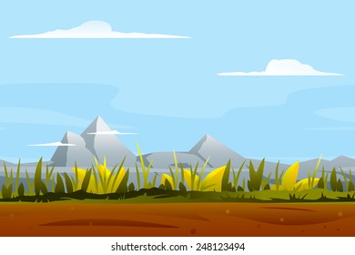 Ilustrasi Stok Nature Game Background Tileable Ground Plants 253803496 ...