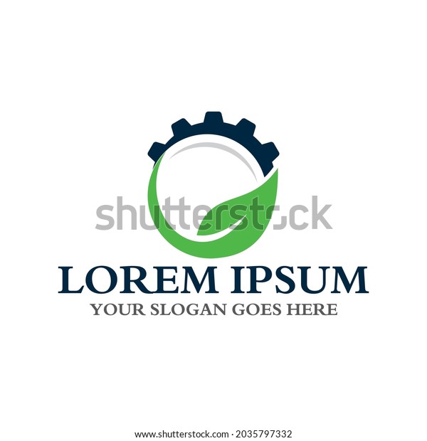 Nature Gear Logo Environment Logo Stock Vector (Royalty Free ...