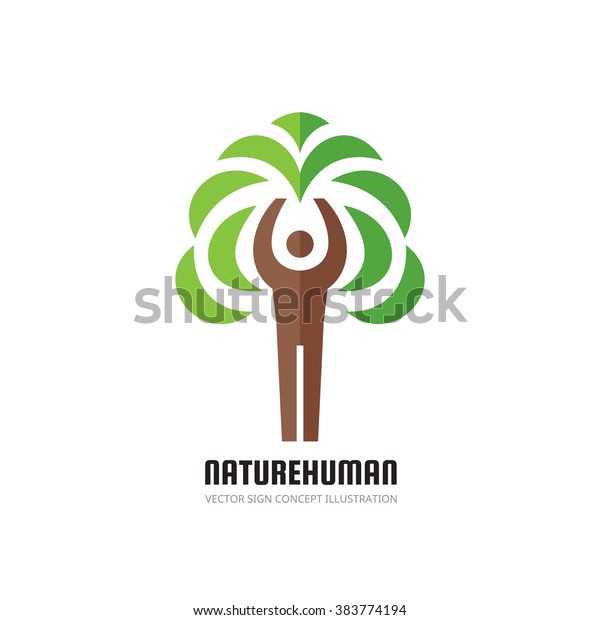 Nature Human Character Vector Logo Template Stock Vector (Royalty Free ...