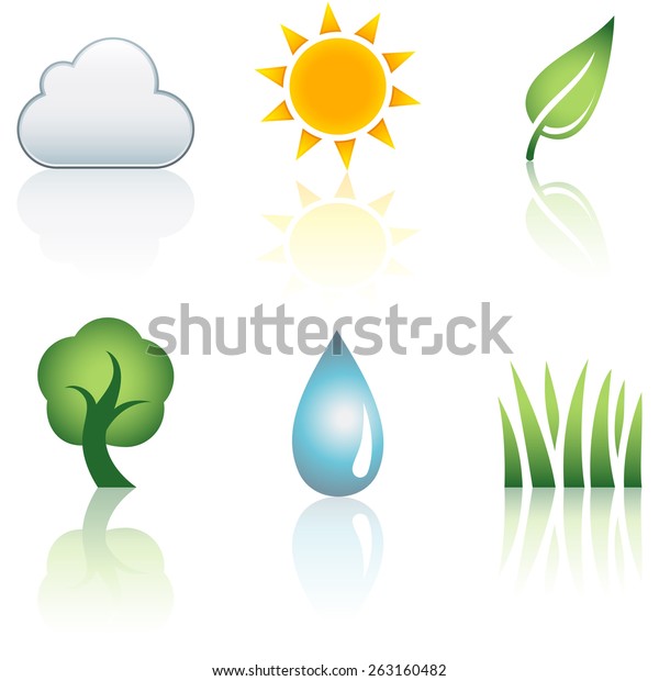 Nature Icon Set Set 6 Nature Stock Vector (Royalty Free) 263160482 ...