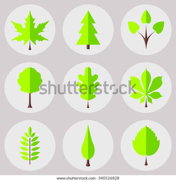 Nature Icons Set Icons Simple Nature Stock Vector (Royalty Free ...