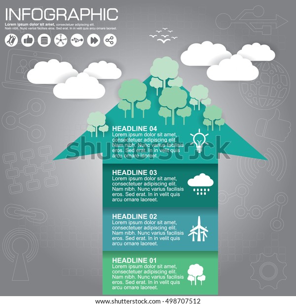 Nature Infographics Design Templates Set Vector Stock Vector (Royalty ...