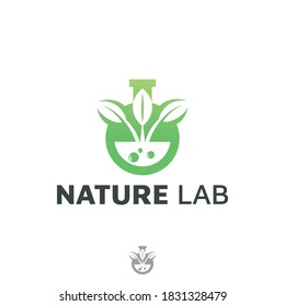 Nature Lab Logo Design Template Stock Vector (Royalty Free) 1831328479 ...