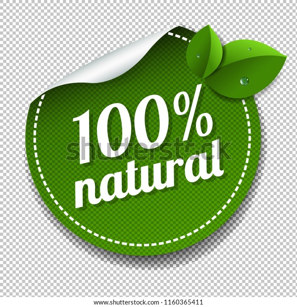 Nature Label Isolated Transparent Background Gradient Stock Vector ...