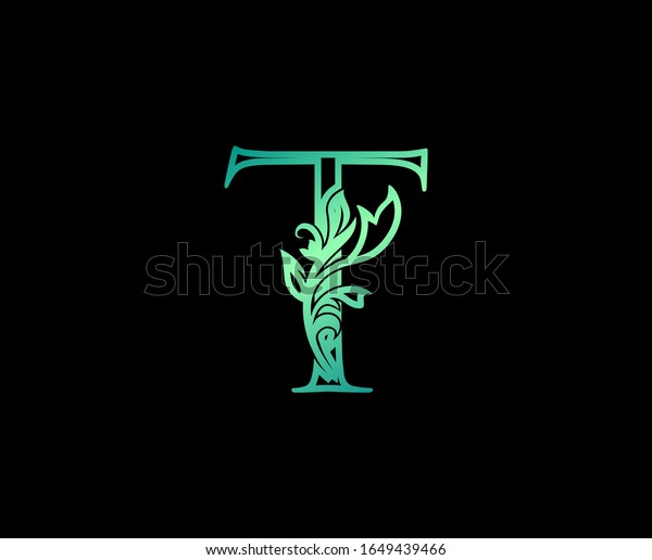 Nature Leaf Letter T Logo T Stock Vector (Royalty Free) 1649439466 ...