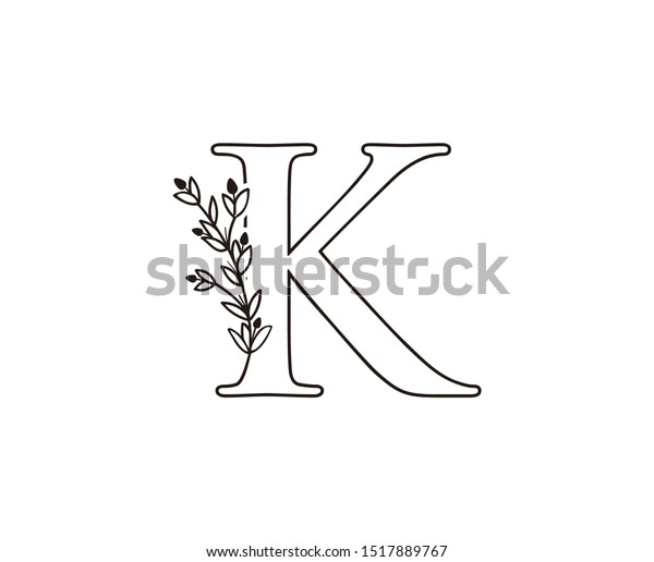 Nature Letter K Leaf Icon Logo Stock Vector (Royalty Free) 1517889767