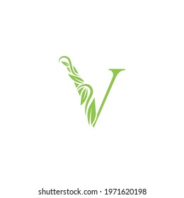Nature Letter V Vector Logo Template Stock Vector (Royalty Free ...