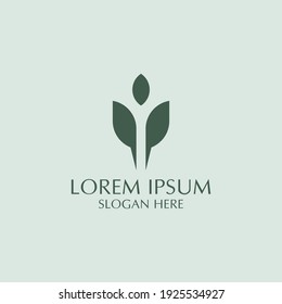 Nature Luxury Monogram Logo Template Design Stock Vector (Royalty Free ...