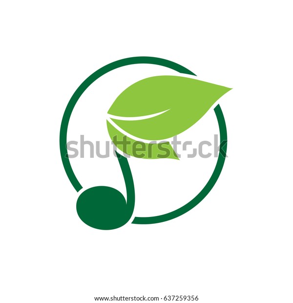 Nature Music Logo Note Music Icon Stock Vector (Royalty Free) 637259356 ...